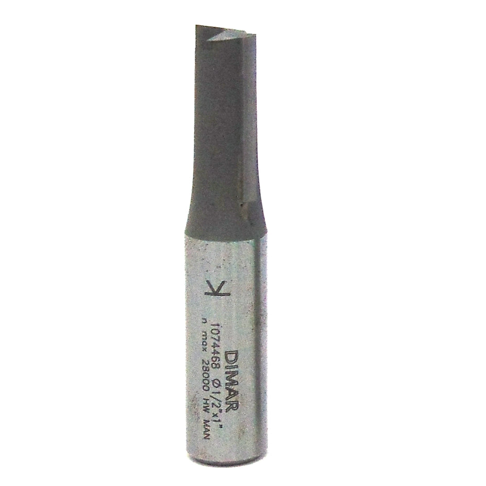 Straight Two Flute Cutter - 12.7mm Diameter x 25mm Depth of Cut - 1/2 ...